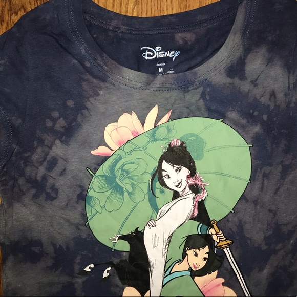 Disney | Tops | Mulan Disney Lotus Bleach Dye Tie Dye T Shirt | Poshmark